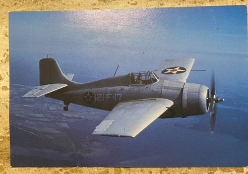 Vintage Grumman F4F-3 Wildcat Aircraft Postcard By John Fry Productions ...
