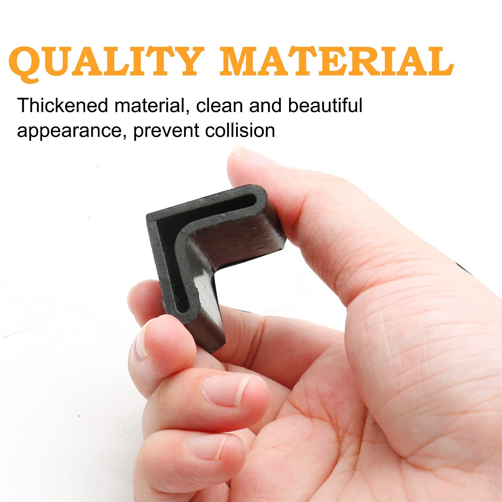 16 Pcs L Shape Furniture Angle Pads 1" X 1" Rubber Furniture Leg Cover ...