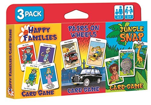 Childrens Card Games - Jungle Snap, Pairs on Wheels Happy Families 3 ...
