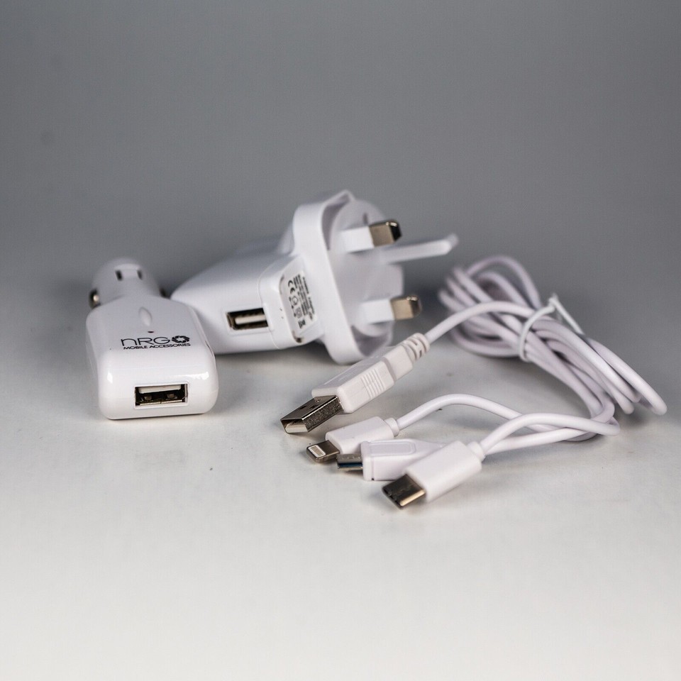 Home Charger Mains USB 3 Pin UK Wall Plug Adapter Charging for Phones ...