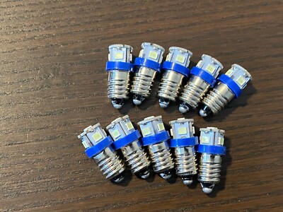 10 New Royal Blue Screw Base LED Lamp Light Bulbs 6v 6.3v 8v replace ...