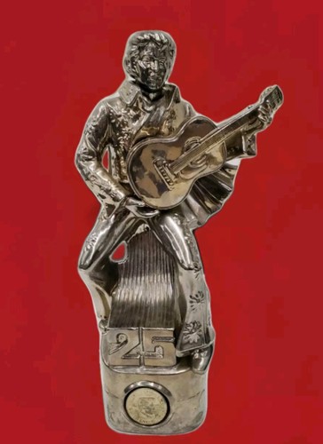 ELVIS SILVER ANNIVERSARY McCORMICK BOURBON WHISKEY 14.5" DECANTER/MUSIC ...
