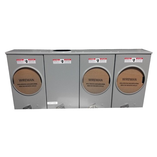 Siemens UA3717-YPGP 270 A Max. 3 gang meter base. 200 amp per position ...