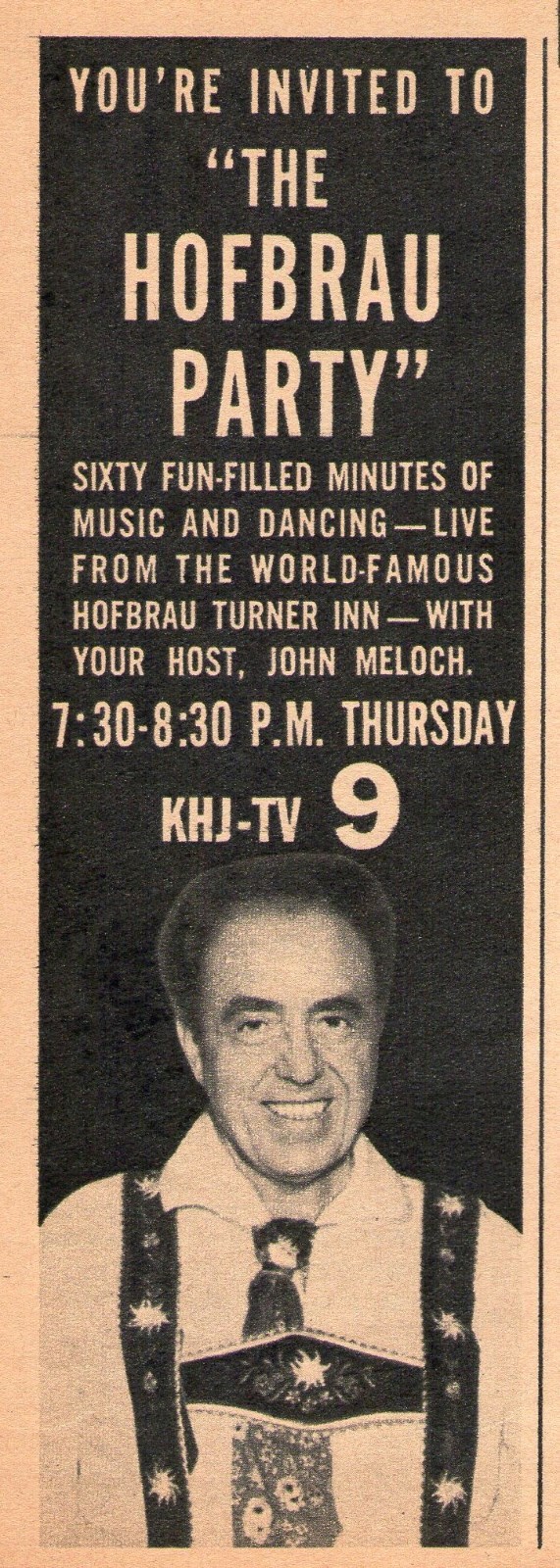 1959 TV GUIDE JOHN MELOCH THE HOFBRAU PARTY TURNER INN ELLA FITZGERALD ...