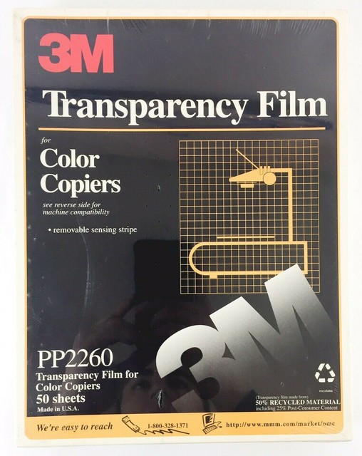 3M Transparency Film for Color Copiers PP2260 50 Sheets for sale online ...