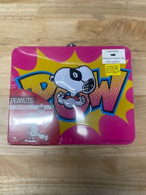 Peanuts Pow Puzzle Tin 24 Pieces Lunch Box | eBay