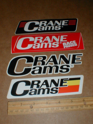 4 dif Crane Cams Camshafts Race Proven drag racing decal sticker Lot ...