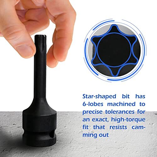 Impact Torx Socket Set 8 Pieces, T30 T40 T45 T50 T55 T60 T70 T80 Cr-Mo ...