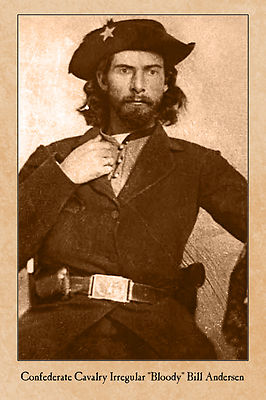 BLOODY BILL ANDERSON Civil War Vintage Photograph Confederate Raider ...