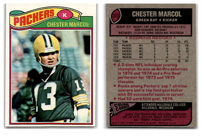 1977 Topps #323 Chester Marcol EXMT/NM - Green Bay Packers | eBay