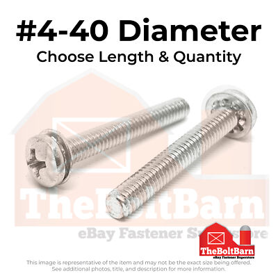 #4-40 410 Stainless Internal Tooth Phil Pan Machine Screws (Pick Length ...