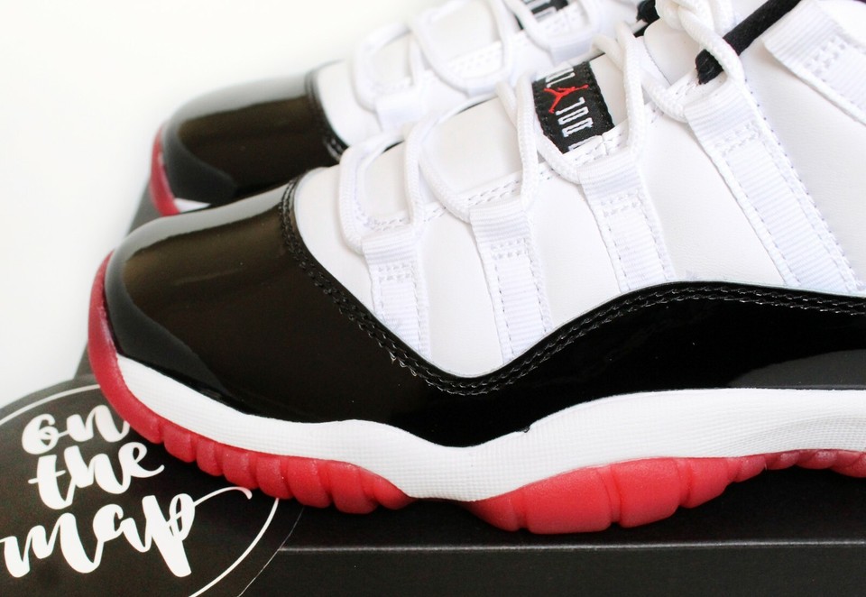 Nike Air Jordan 11 XI Retro Low Concord Bred Black Red GS 2020 UK 3 4 5 ...