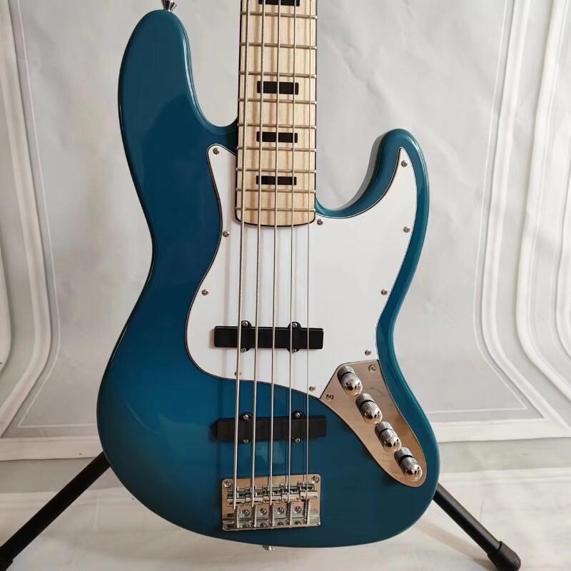 Dark Blue Bass Guitar