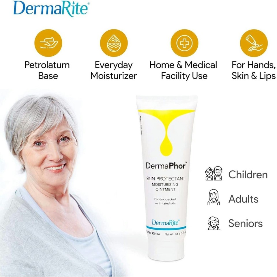 DermaRite DermaPhor Skin Protectant, Moisturizing Ointment Unscented | eBay