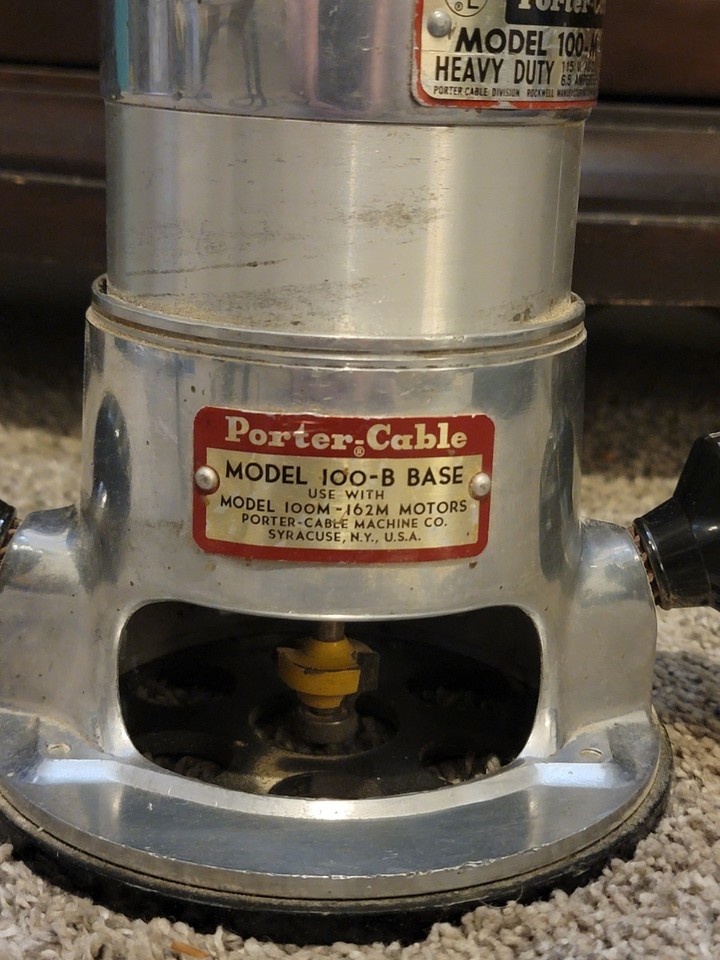 Vintage Porter Cable Router Model 100-M Motor with 100-B Base | eBay