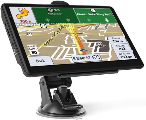 Car Truck GPS Navigation 7 Inch Touch Screen 2023 Maps Spoken Direction ...