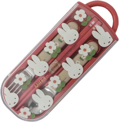 Miffy trio set chopsticks spoon fork lunch goods pink NEW JAPAN | eBay