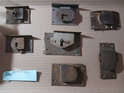 Antique Cabinet Drawer Locks Set Of 7 No Keys | eBay