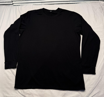 Uniqlo Heattech Ultra Warm Shirt Mens XL Black Long Sleeve Thermal Base ...