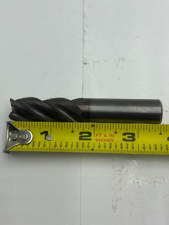 Guhring Carbide End Mill 5/8X5/8X1-1/4X3-1/2 R.031 6759 36/38/37 Helix ...