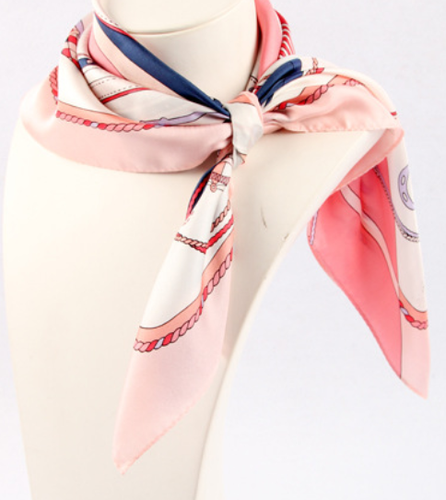 100% Silk 25" large Scarf Women neckerchief Shawl Wrap blue pink red ...