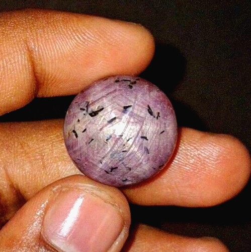 STAR RUBY RARE 100% NATURAL VIOLET ROUND 83.00 Ct WHOLE SALE CABOCHON ...
