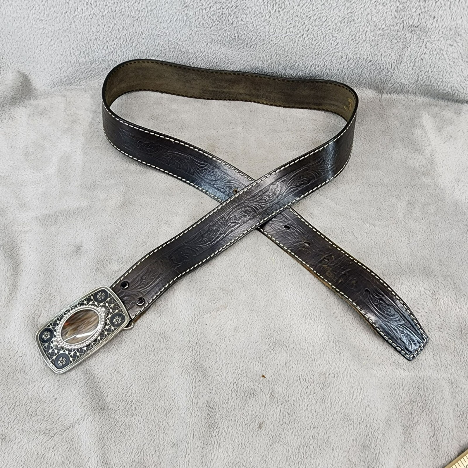 Hickok Belt Makers Belt Mens 42 Brown Cowhide Leather Western | eBay