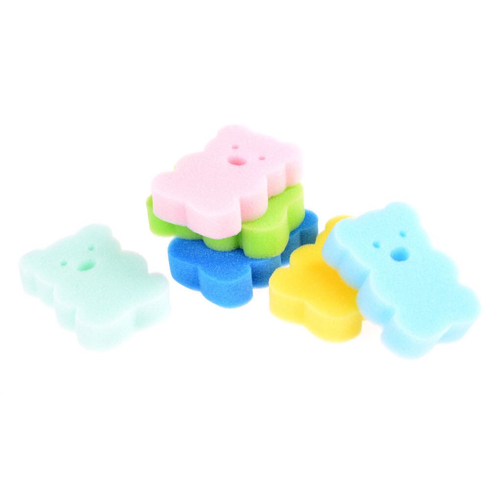 1X kids Kids NewBath Brush Soft Pure Cotton Bath Foam Rub Shower Sponge ...