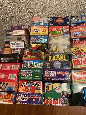 LOT OF UNOPENED FOOTBALL PACKS sealed football packs vintage football ...