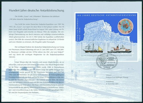 GERMANY FOLDER 2001 ANTARCTIC RESEARCH SHIPS SOUTH POLAR u485 | eBay