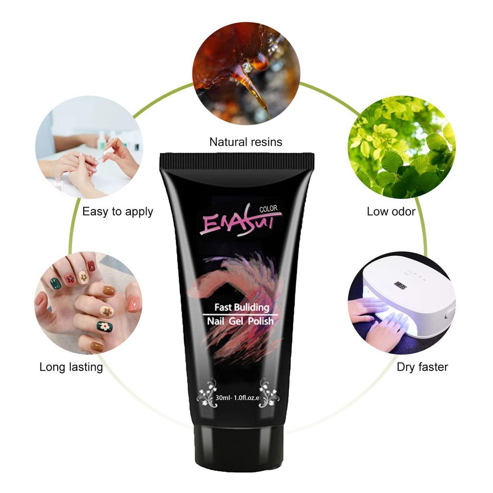 Quick Building Nail Extension Gel Enhancement Poly UV Gel Lid Cup Nail ...