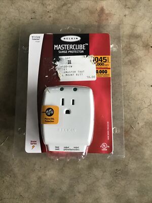 New Sealed Belkin Mastercube F9H120CW Surge Protector 1045 Joules ...