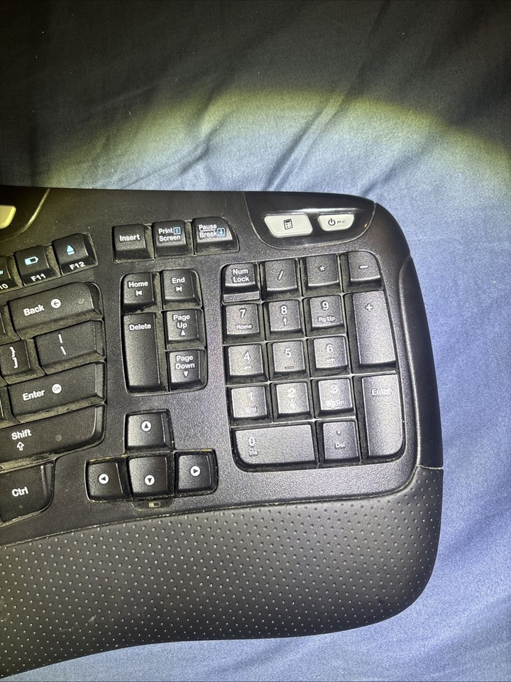 Logitech K350 Comfort Wave Ergonomic Wireless Keyboard With Dongle ...