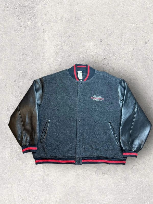 Vintage Disney Store Varsity Jacket Mens XL Mickey Mouse Wool Leather ...