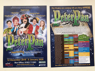 2 X Flyer PETER PAN PANTO PANTOMIME TODD CARTY WATERSMEET THEATRE | eBay