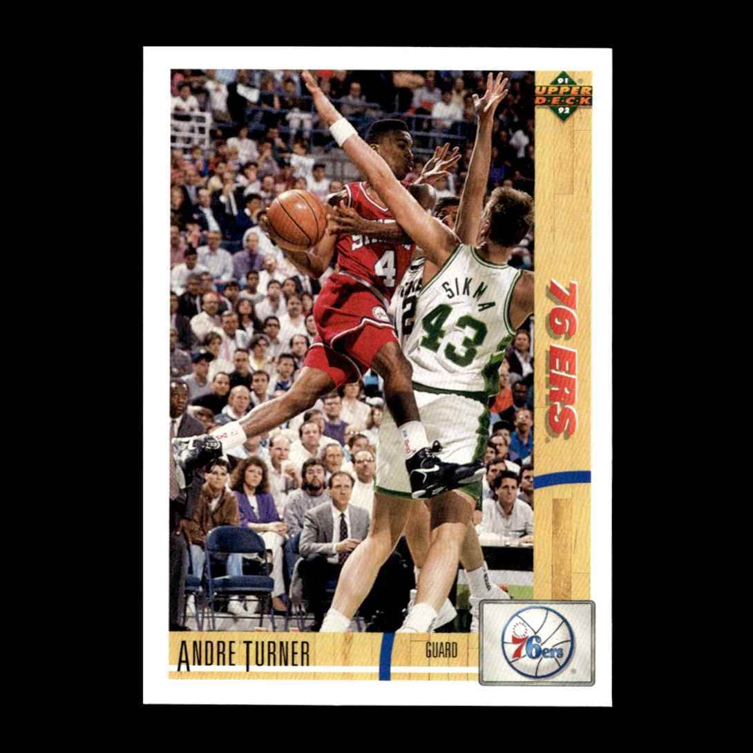 Andre Turner 1991-92 Upper Deck Rookie Philadelphia 76ers #134 R328T 61 ...