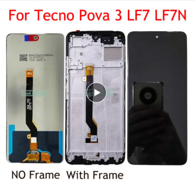 6.9" For Tecno Pova 3 LF7 LF7N LCD Display Touch Screen Digitizer Panel ...
