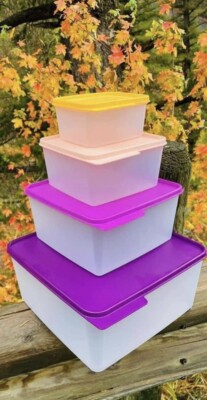 NEW Tupperware Keep Tabs KeepTabs Nesting Container 2/5/10.5/19 Cup ...