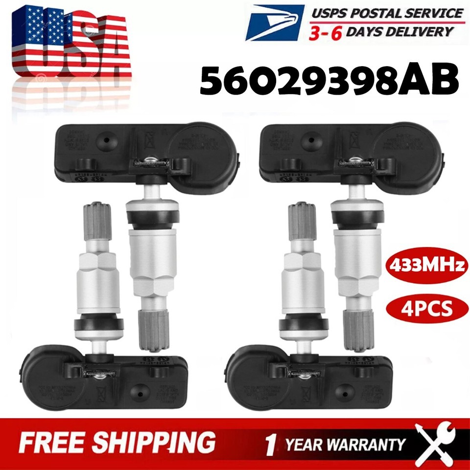 4Pc Genuine OEM 56029398AB Tire Pressure Sensor TPMS For Dodge Chrysler ...