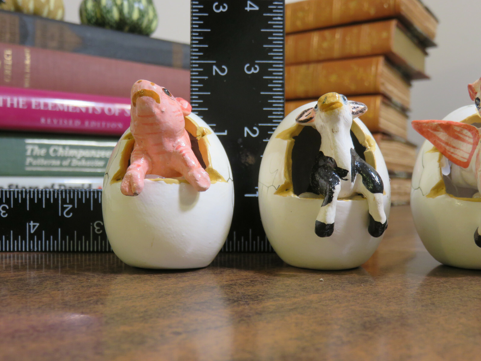LOT 3 R Miranda Mexico PIG COW PEGASUS Hatching Egg Emerging Painted ...