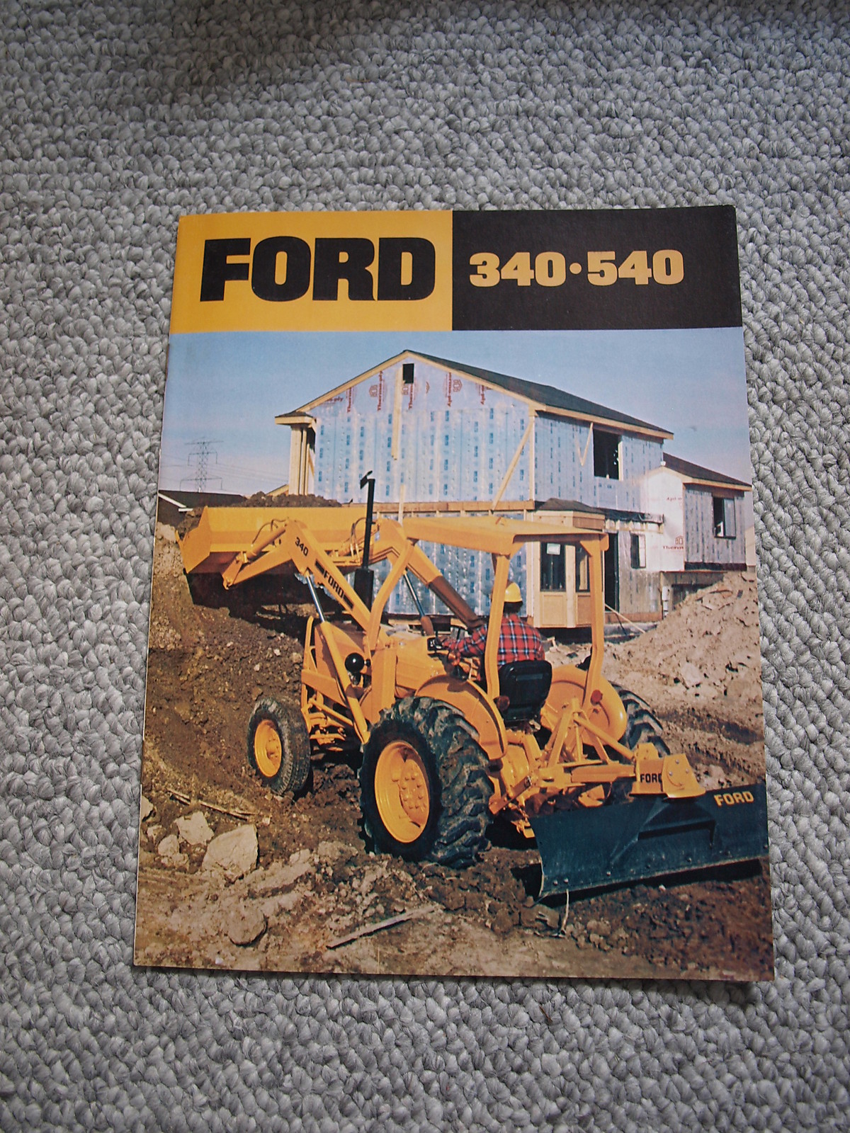 Ford 340 540 Tractor Loader Backhoe Color Brochure 14 pg. Original MINT ...