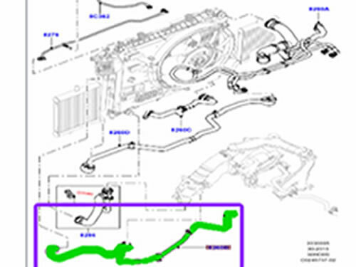 GENUINE LAND ROVER HOSE EXPANSION RESERVOIR TO THERMOSTAT RANGE ROVER ...