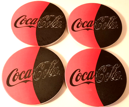 Vintage Coca -Cola Coke Ceramic Coaster Set of 4 with Cork Bottoms | eBay