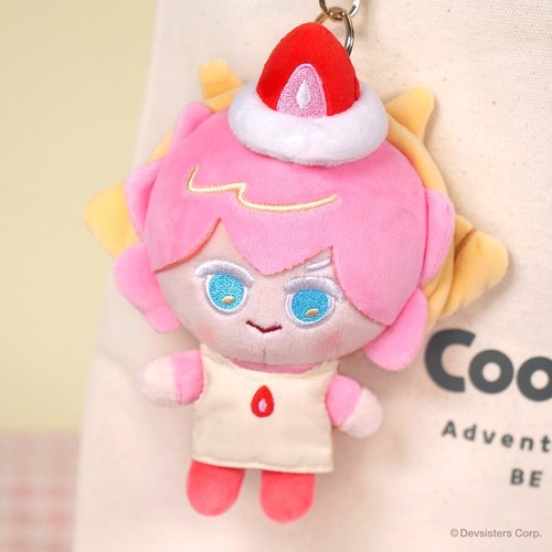 Cookie Run Kingdom Strawberry Crepe Crash Plushie Keychain Keyring ...