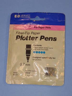 Plotter Pens HP 5 Fiber-Tip for Paper Plots .7 Aqua NOS 17830T | eBay
