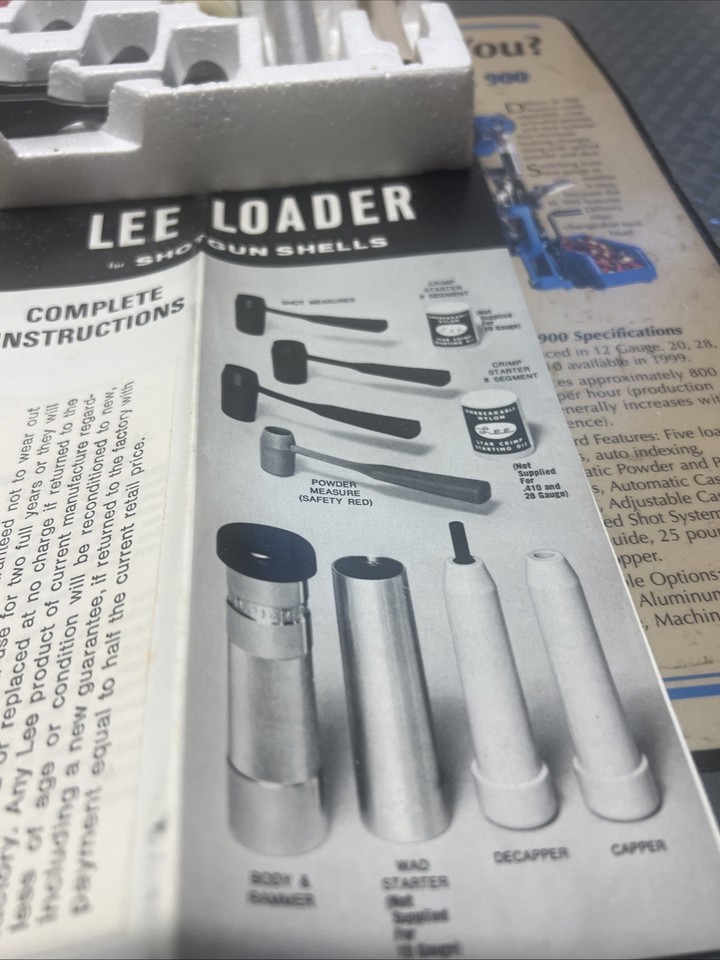 LEE LOADER 410 Gauge .410 Ga. 3” SHELLS RELOADING TOOL COMPLETE SET ...