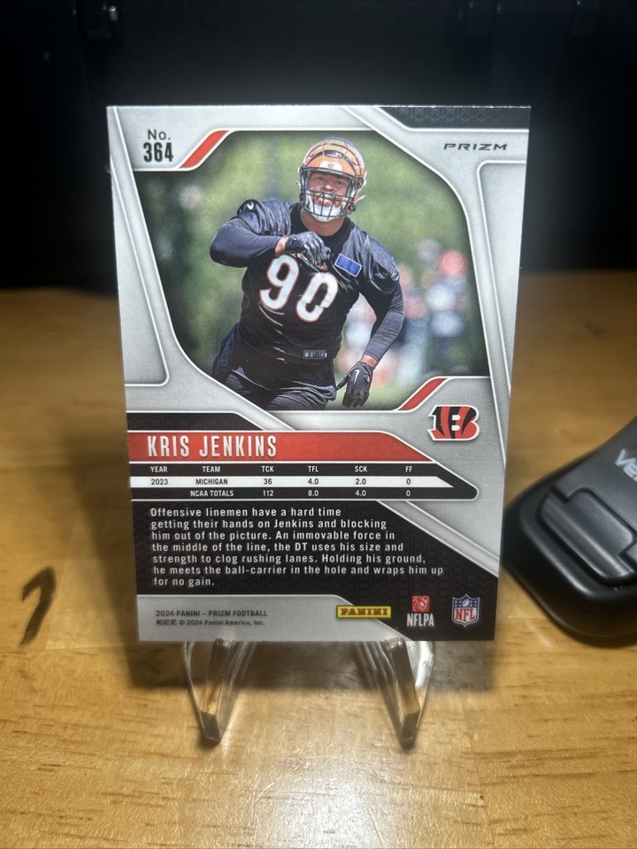 Kris Jenkins 2024 Panini Prizm #364 Rookie Cincinnati Bengals Lazer | eBay