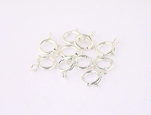 Package of Ten Sterling Silver Spring Ring Clasp | eBay