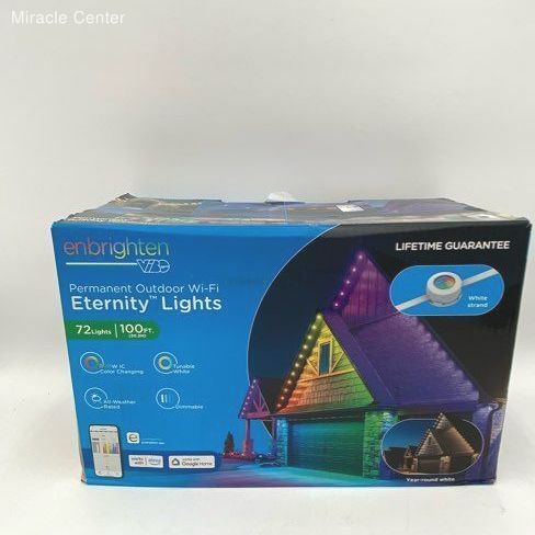 Enbrighten 100ft Wi-Fi Eternity Lights Permanent Color Changing 72 LEDs ...