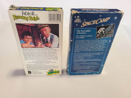 Lot of 2 - Vintage 1990s VHS ABC Video Kidtime 1986 SPACE CAMP ...